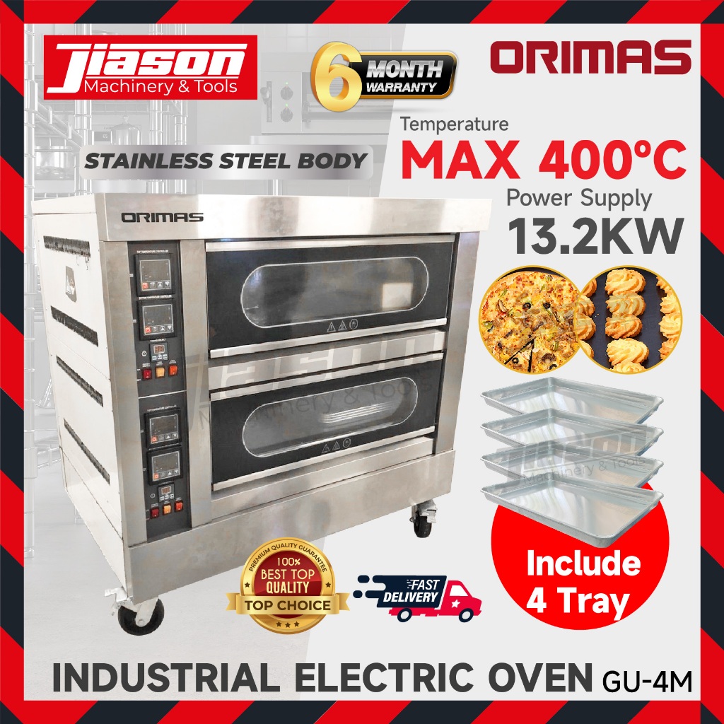 ORIMAS GU-4M / GU4M 2 Layer 4 Trays Industrial Electric Oven 13.2kW ...