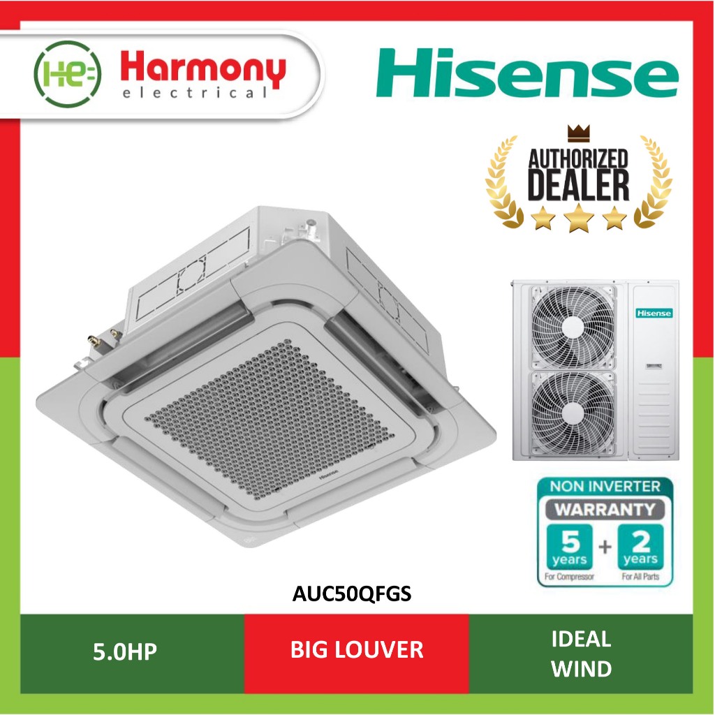 *𝐅𝐑𝐄𝐄 𝐃𝐄𝐋𝐈𝐕𝐄𝐑𝐘 𝐊𝐋* HISENSE 5.0hp R32 Ceiling Cassette Air Cond ...