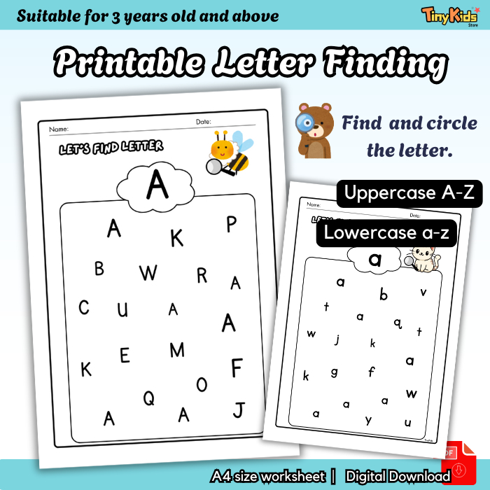 W020 PDF Digital Printable ABC Letter Finding Activities for ...