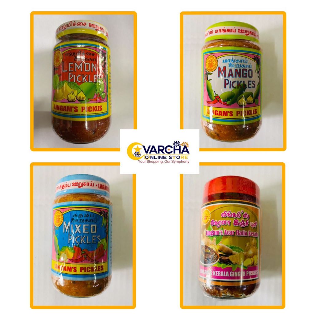 #BUNDLEPROMOTION #LINGAM'S PICKLES/ACAR 350G - (4FLAVORS) KERALA GINGER ...