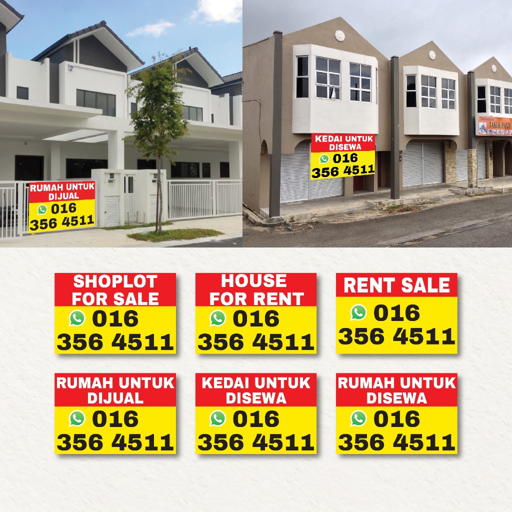 Banner Printing, Property Banner, House For Sale or Rent / Shop For ...