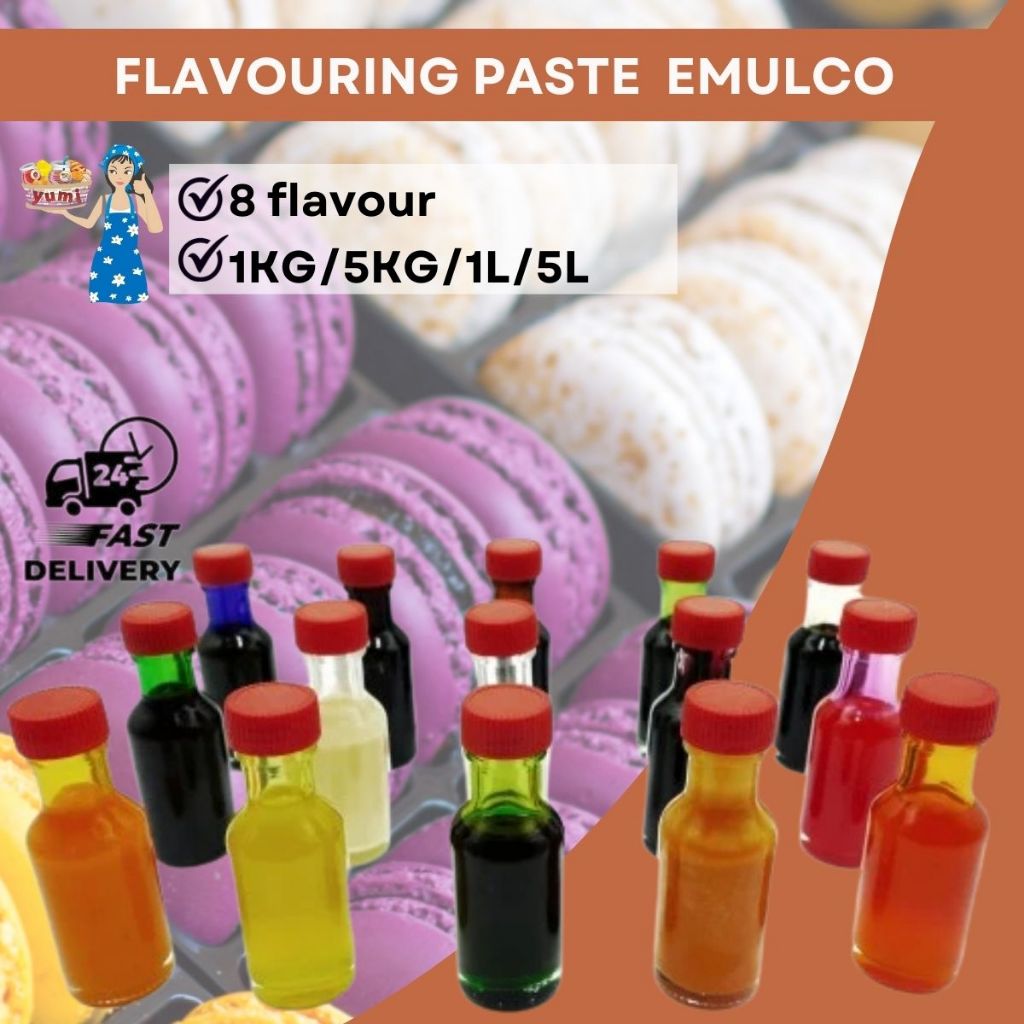 [READY STOCK] FLAVOURING PASTE EMULCO(BLUEBERRY/BANANA/RED BEAN/COFFEE ...
