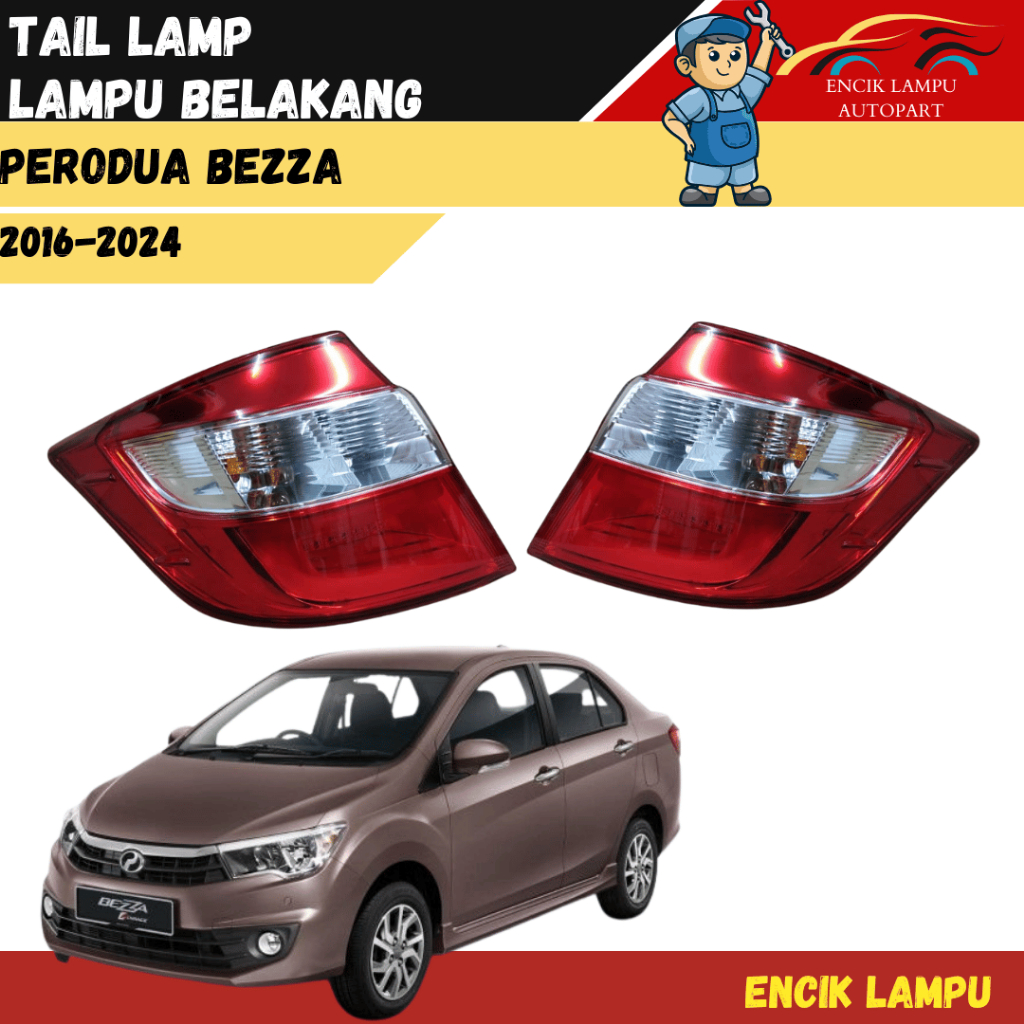 ORIGINAL PERODUA BEZZA 2016 TAIL LAMP LAMPU BELAKANG 100% NEW HIGH ...