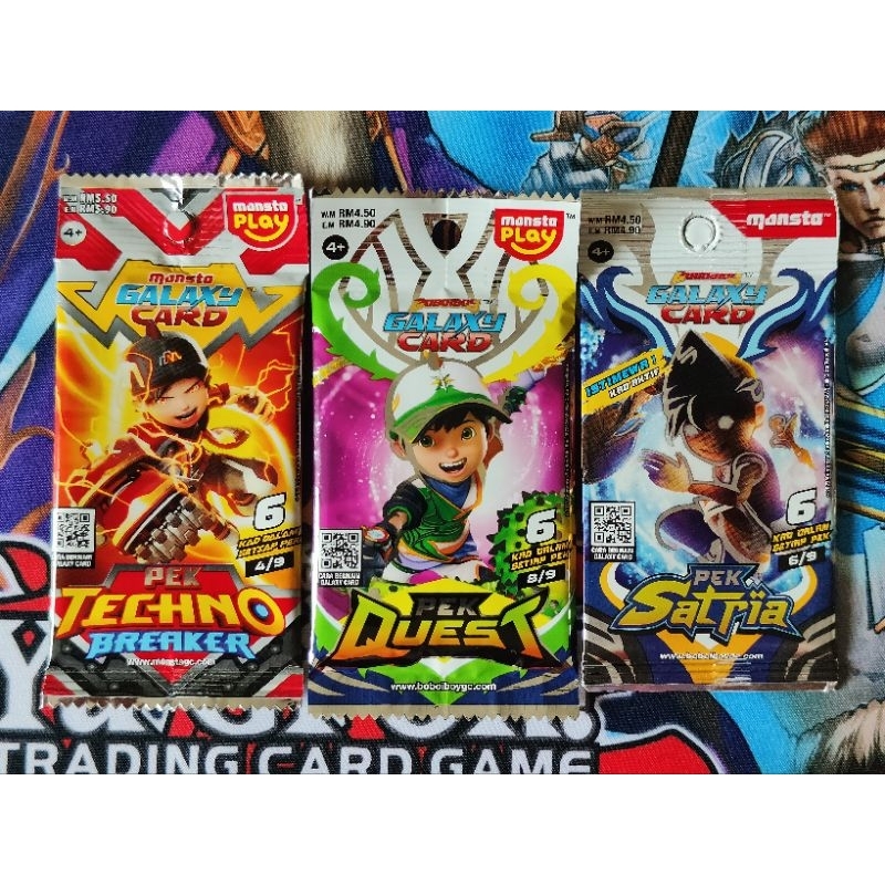 Official Monsta Galaxy Card Boboiboy Set S Cards (Techno Breaker, Quest ...