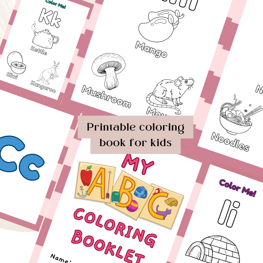 [PRINTABLE SOFT COPY PDF FILE] A - Z Alphabet Digital Coloring Book for ...