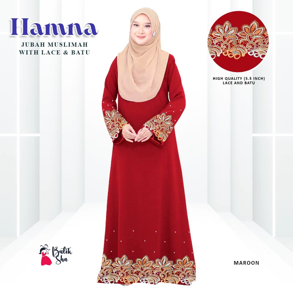 Jubah Abaya Alisha Kuning Lace dengan Batu Terbaru untuk RAYA 2025 ...
