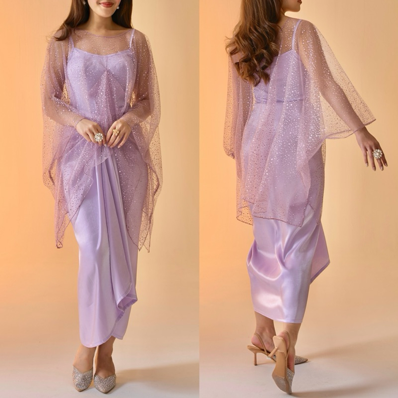 DARLINA SET - Glitter Kaftan Top | Shimmer Pareo Skirt | Camisole ...