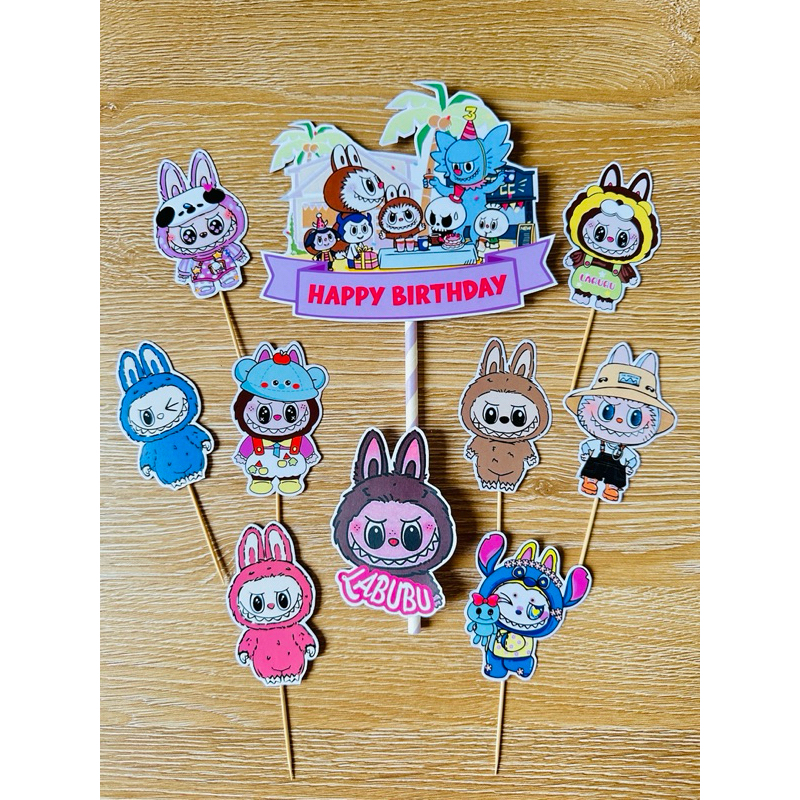 Labubu Cake Topper set (NO DIY NEEDED) | Shopee Malaysia
