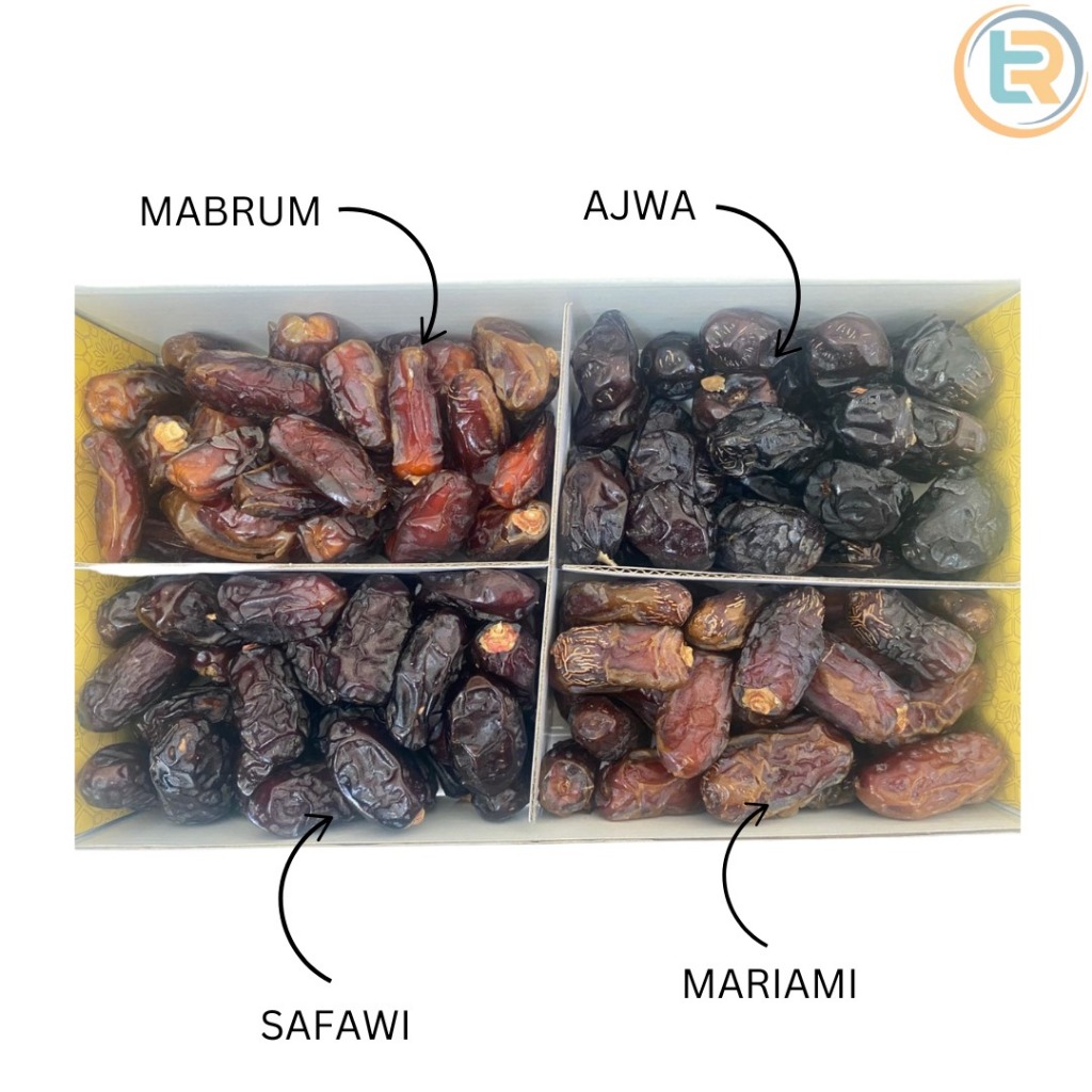 MIX DATES 1Kg (KURMA CAMPUR 4 JENIS) Safawi/ Ajwa/ Mabrum/ Mariami ...