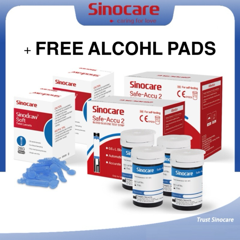 100/50/25 Refill safe-accu 2 Test Strip with Lancet and Free Alcohol ...