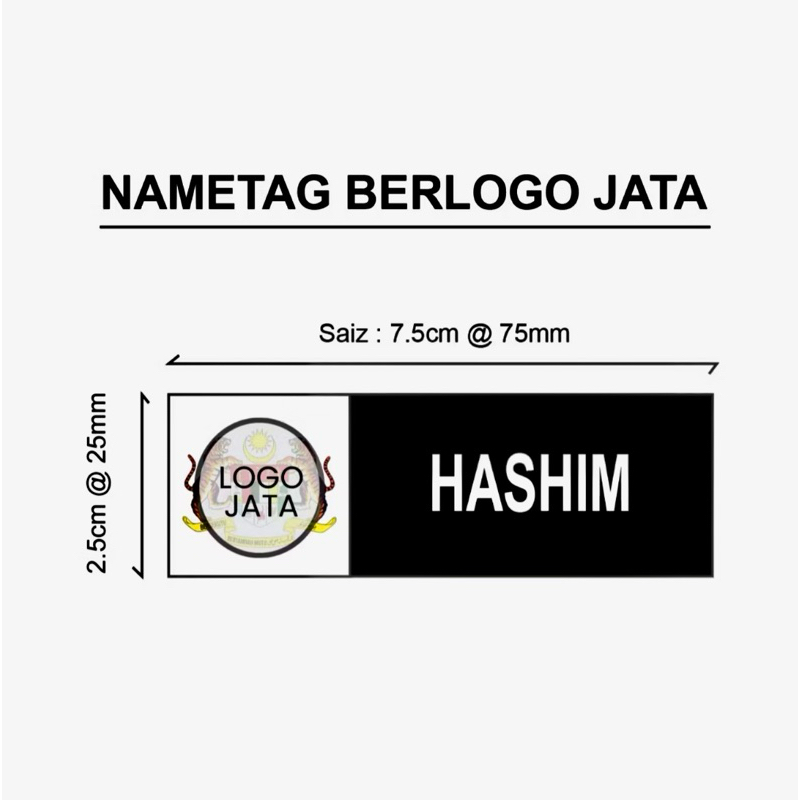 NAME TAG BERLOGO JATA EPOXY | Shopee Malaysia