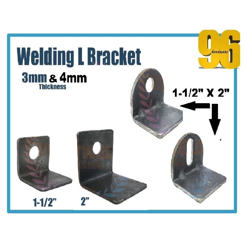 3mm & 4mm welding L Bracket 1-1/2" / 2"/ 1-1/2" x 2" | Shopee Malaysia
