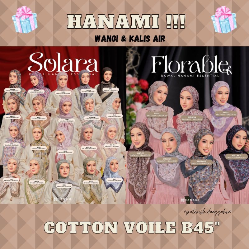 🔥NEW ARRIVALS - KOLEKSI HANAMI SOLARA & FLORABEL + FREE SAMPULRAYA 🎁 🔥 ...