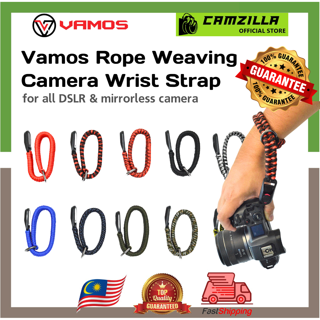 Vamos Camera Rope Weaving Wrist Strap (Red, Black, Blue, Green, Yellow ...
