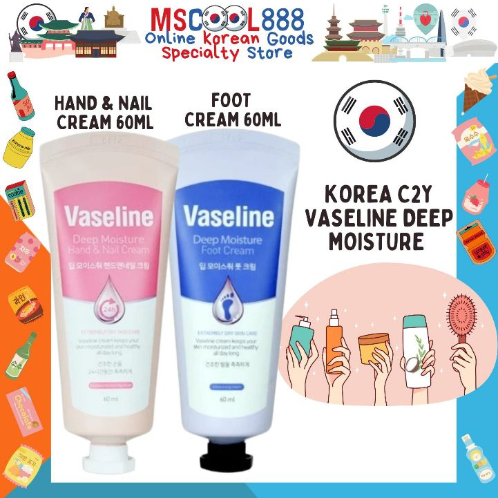 C2Y Vaseline Deep Moisture Hand & Nail Cream 60ml | Shopee Malaysia
