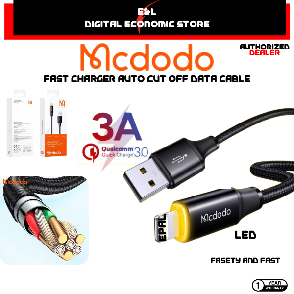 【1yr Warranty】 MCDODO Premium Cable CA 1980 1970 1180 2290 2660 Auto Power Cut Off Super Charge ...