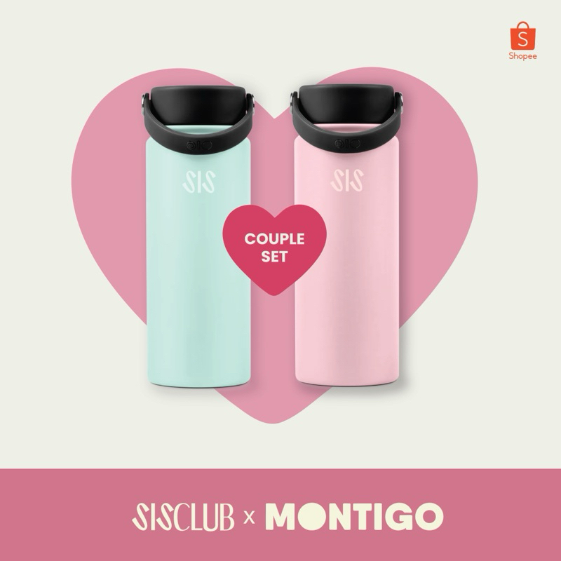 [ Couple Set ] Sis Club x Montigo Ace 18oz Bottle | Shopee Malaysia