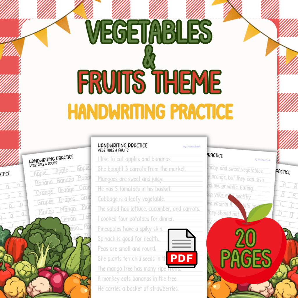 [PDF] handwriting practice vegetables and fruits theme latihan tulisan ...