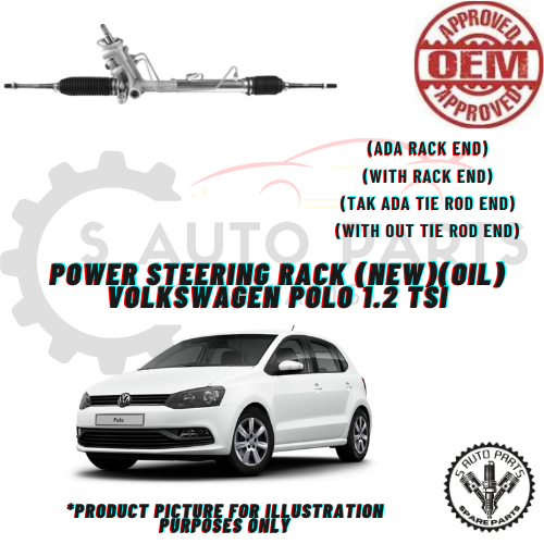 VOLKSWAGEN POLO 1.2 TSI POWER STEERING RACK (OIL) -BRAND 100% OEM (OIL ...