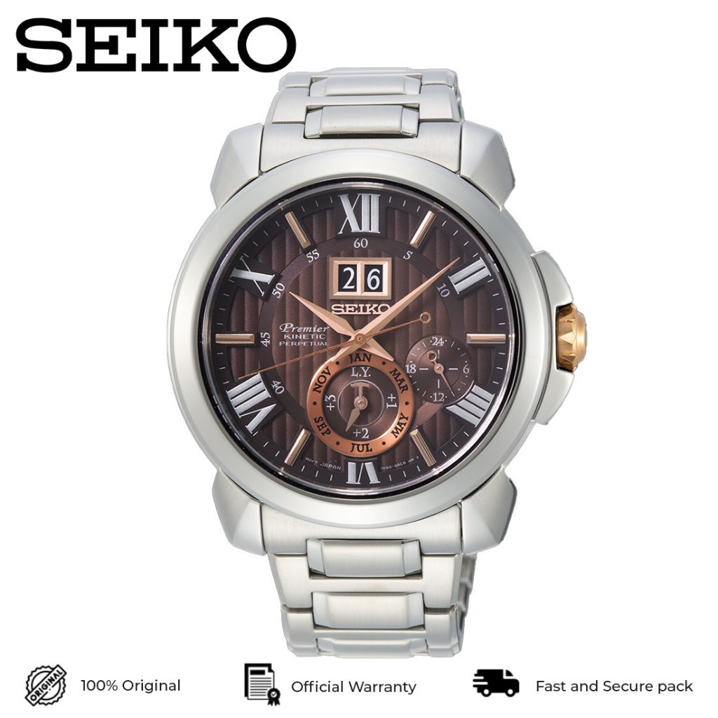 SEIKO Premier SNP157P1 Kinetic Perpetual Calendar Men Watch | Shopee Malaysia