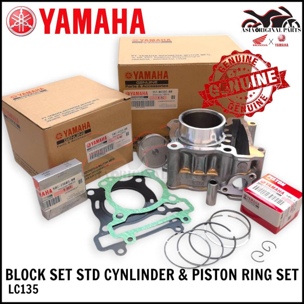 ORIGINAL INDONESIA YAMAHA LC135 LC V1-V8 CYLINDER BLOCK STD BLOK SET ...