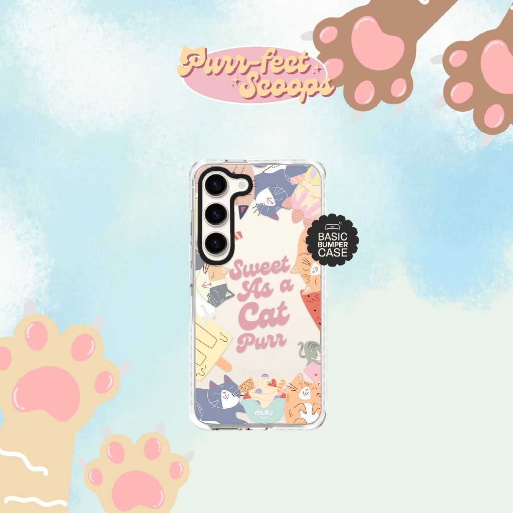 Sweet As Cat Purr - Purr-Fect Scoop by Mutu Case (Powered by Basic Bumper) Compatible with ...