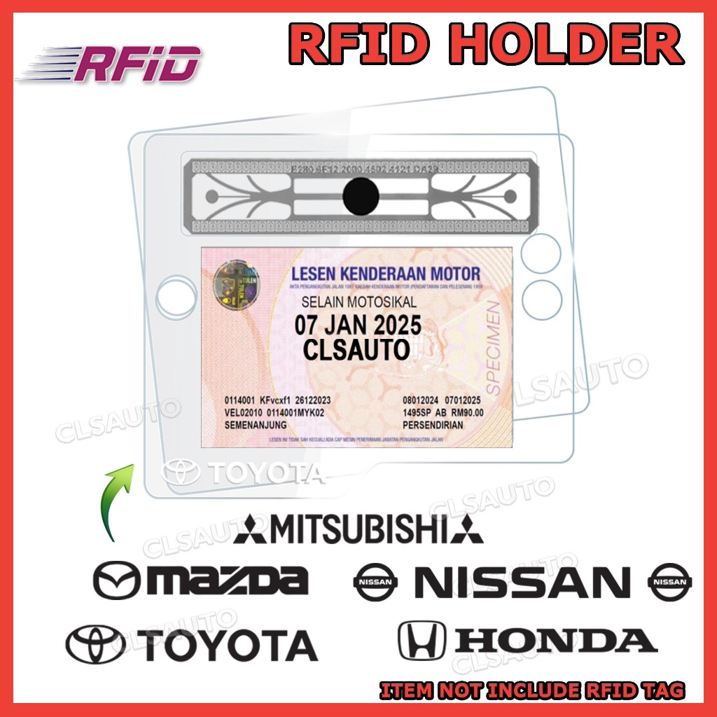 2IN1 RFID And Roadtax For Universal Perodua Proton Toyota Honda 2 ...
