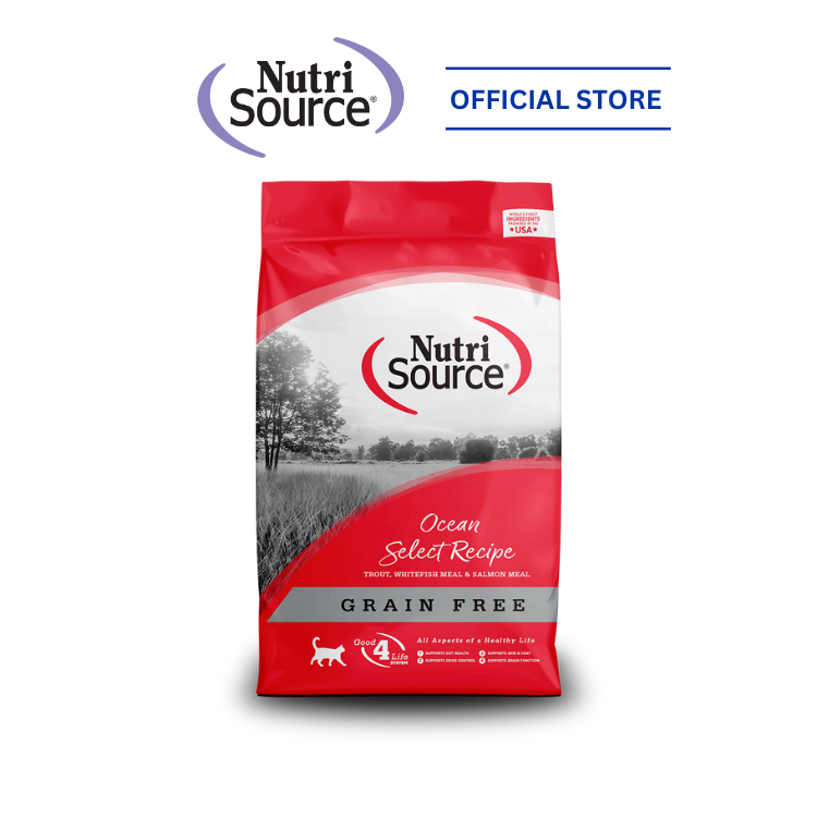 NutriSource Grain Free Cat Dry Food Ocean Select Recipe - Trout ...