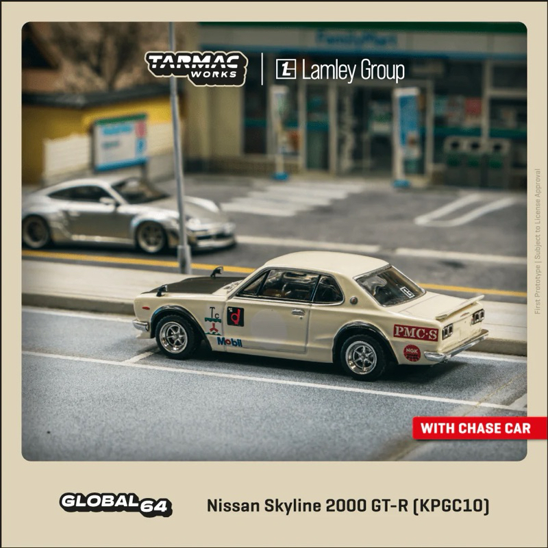 SKYLINE HT 2000GT-R WHITE TARMAC GLOBAL64 LAMLEY GROUP 1/64 MODEL CAR ...