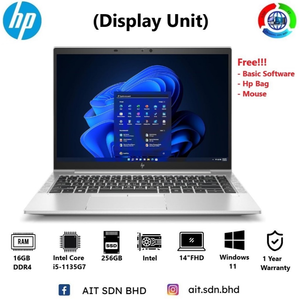 HP EliteBook 840 G8 14"FHD Laptop Intel® Core™ i5-1135G7 16GB 256GB SSD ...