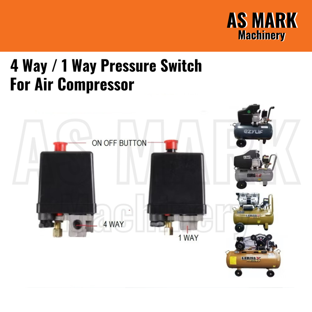 24L Pressure Switch For Air Compressor 4 Way 1 Way Spare Part Air Compressor 35L 50L 60L ...