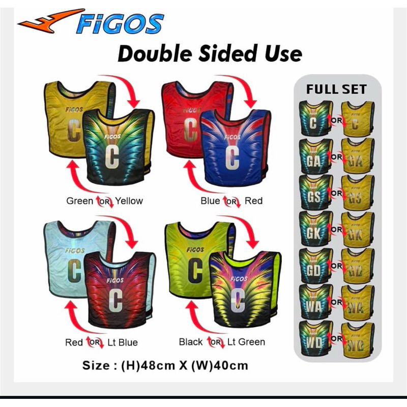 FIGOS NETBALL BIBS REVERSIBLE/SUBLIMATION | Shopee Malaysia