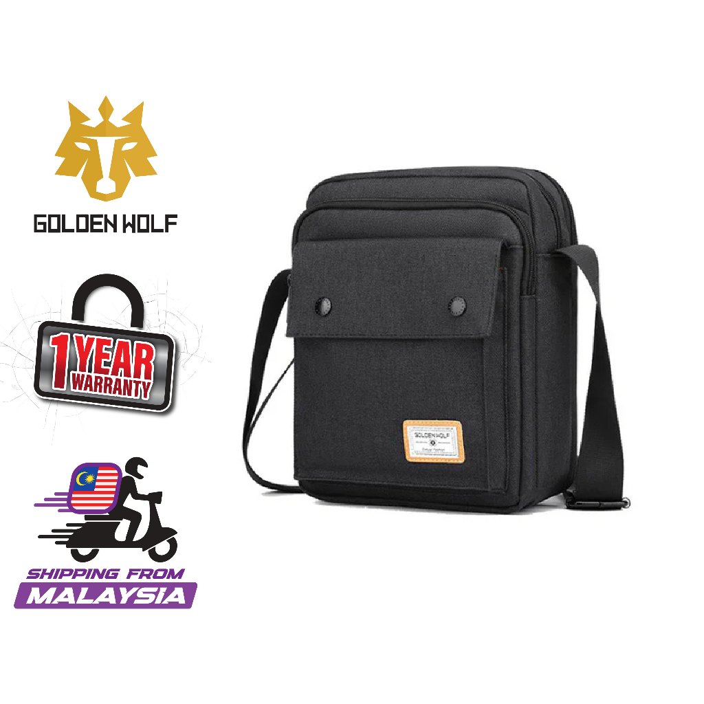 Golden Wolf Glaive Ultra Light Anti-Theft Travel Crossbody Sling Multi ...