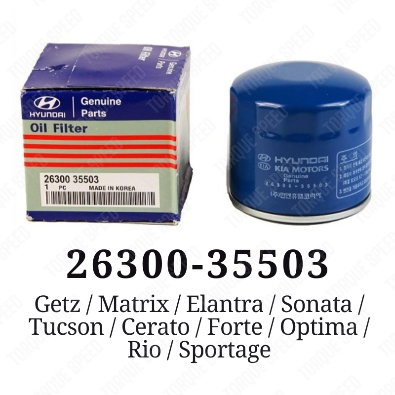Hyundai Kia Engine Oil Filter 26300-35503 35504 Getz Matrix Elantra ...