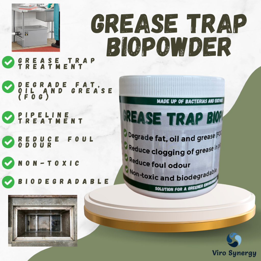 Grease Trap Biopowder (300g/1kg) grease trap bacteria, grease trap ...