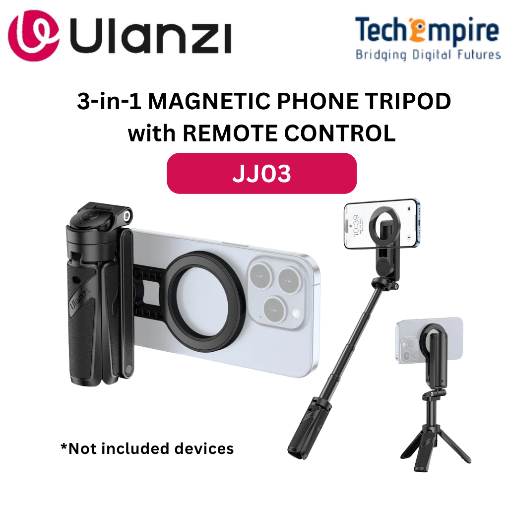 Ulanzi JJ03 Magnetic Mobile Tripod 3-in-1 Portable Selfie Stick Tripod ...