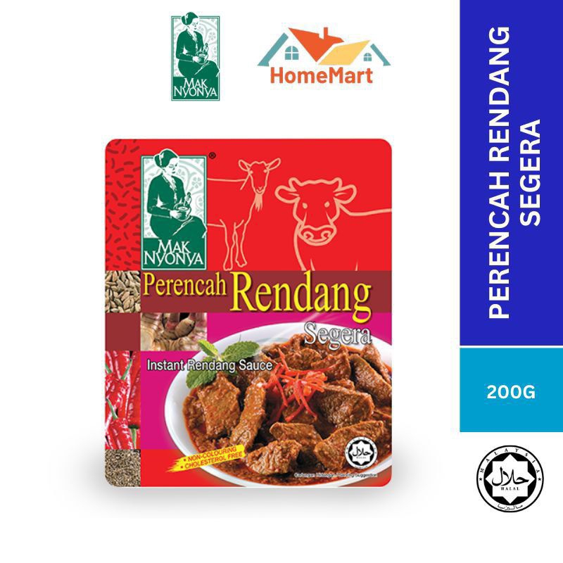 MAK NYONYA perencah rendang segera 200g HALAL(persiapan raya) | Shopee ...