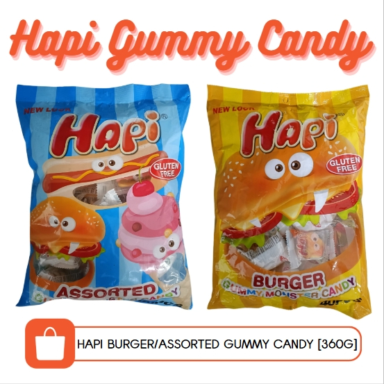 Hapi Gummy Candy [360G] [BURGER/ASSORTED] | Shopee Malaysia