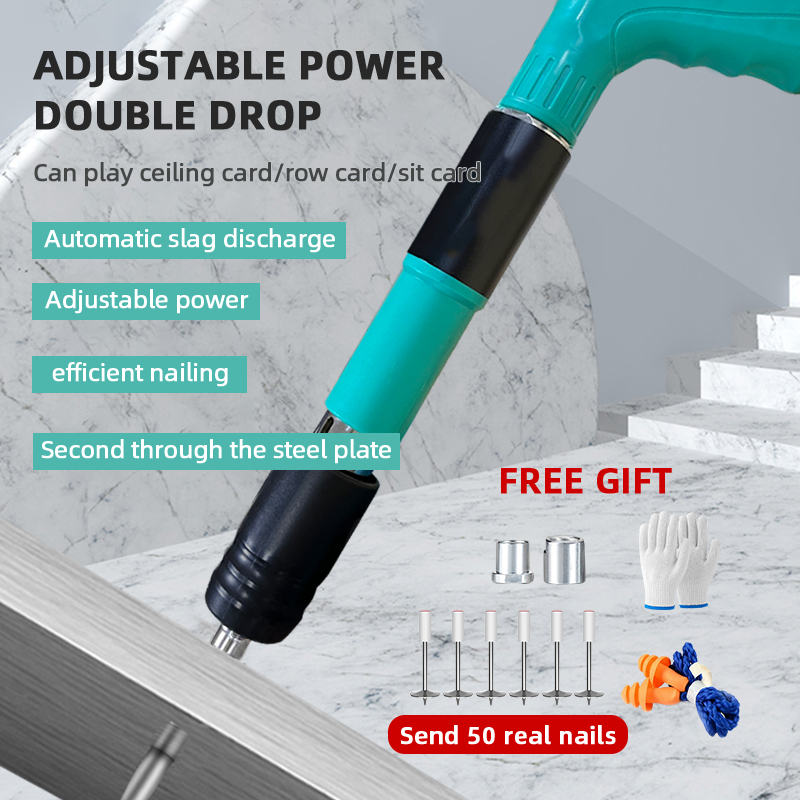 【Free 50 Nails】Nail Gun Manual Steel Nail Gun For Concrete Rivet Tool ...