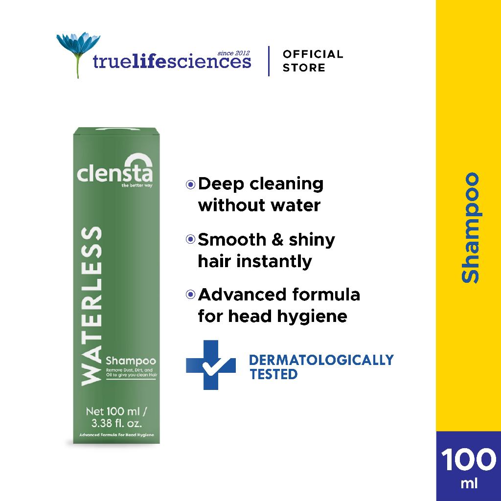 Truelifesciences Clensta Waterless Shampoo 100ml | Hair Care | No Rinse ...