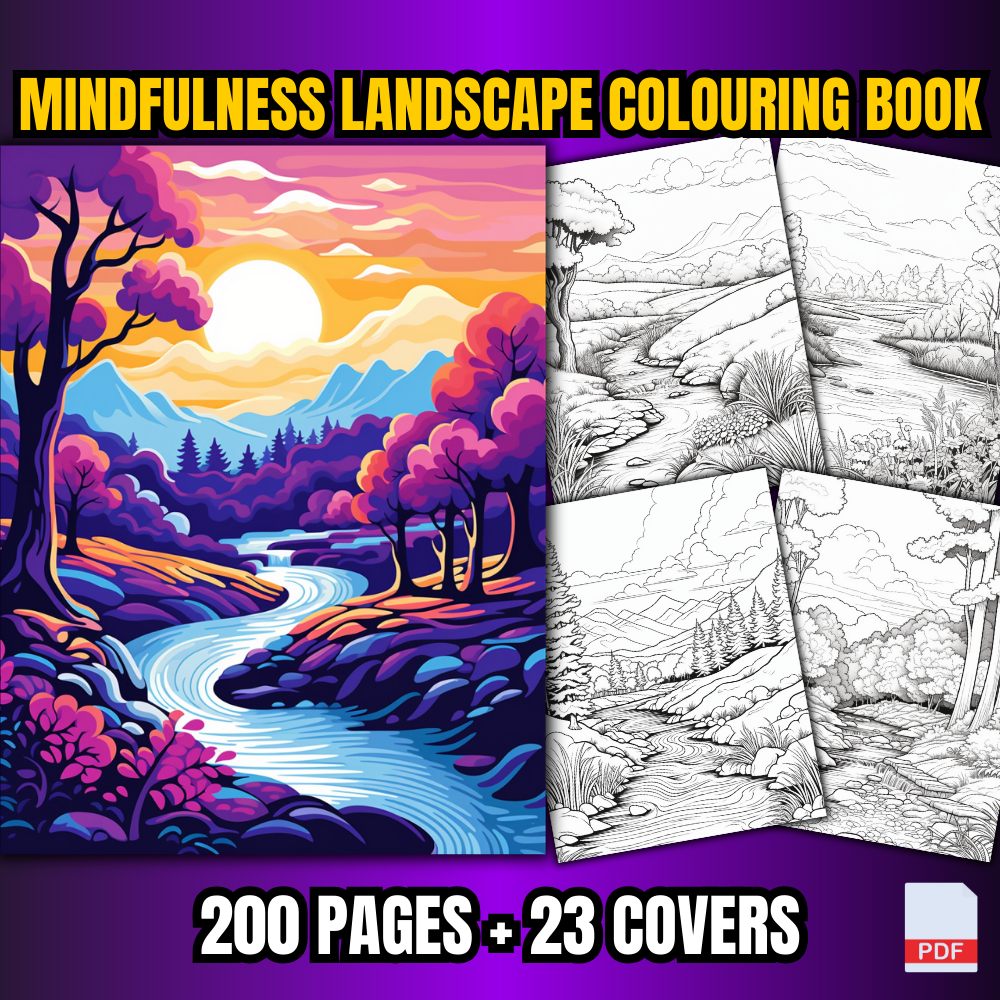 [PDF] 200 Mindfulness Landscape Coloring Pages For Adults | Shopee Malaysia