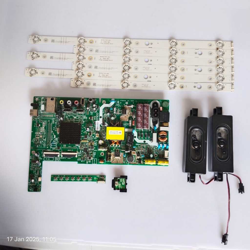 43E2A11T SKYWORTH 43" TV MAIN BOARD, POWER BUTTON, SPEAKER AND ...