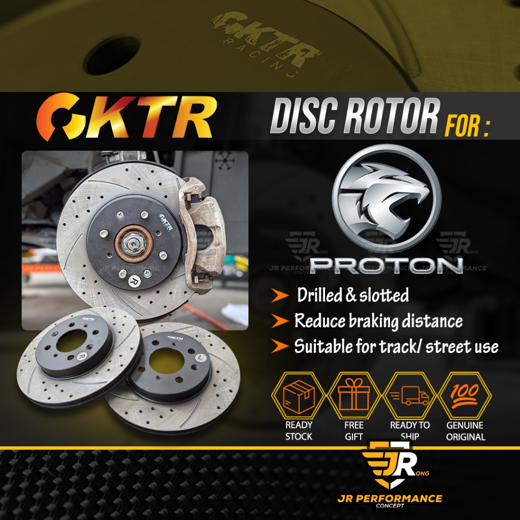 KTR Performance Disc Rotor Drilled Slotted Rotor Disc Inspira Lancer ...