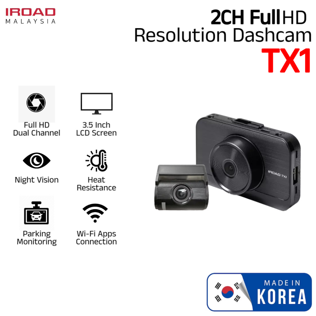 IROAD TX1 2CH Front & Rear Camera (FHD) | Shopee Malaysia