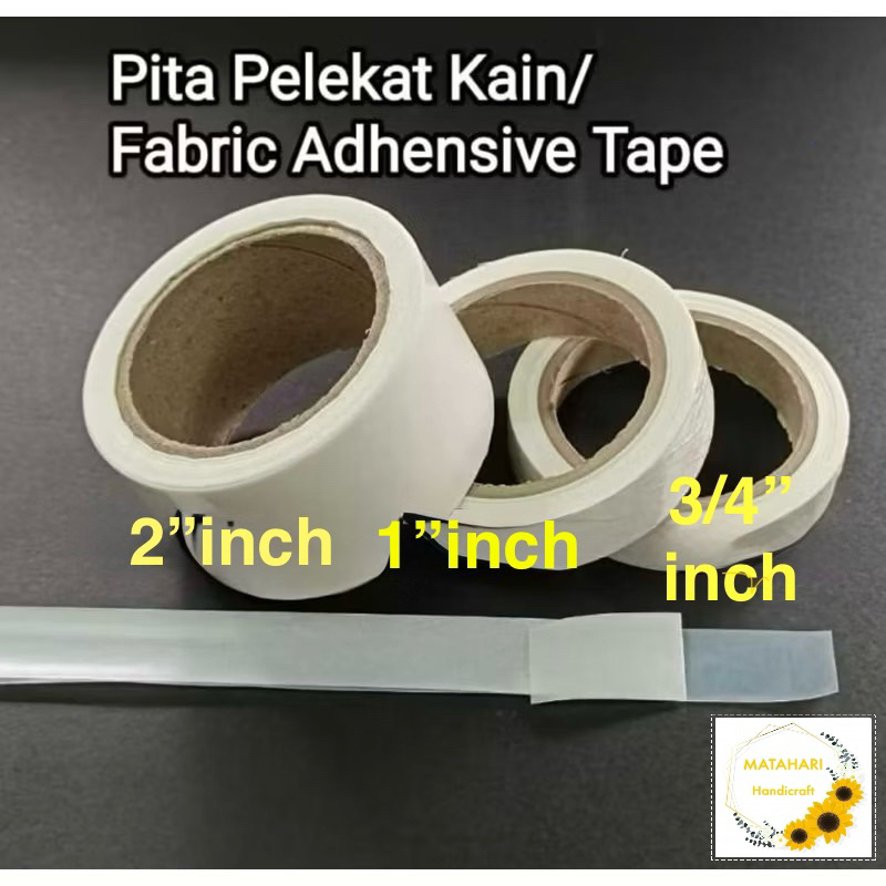 (1 METER)Fabric Adhesive Tape Lencana Sekolah -Pita Pelekat Kain FABRIC ...