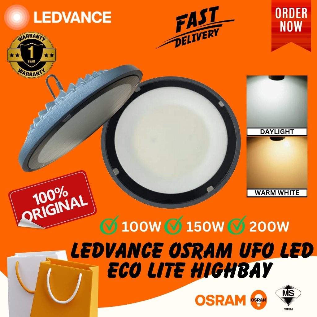 [SIRIM] LEDVANCE OSRAM UFO LED ECO LITE HIGHBAY 100W 150W 200W ...