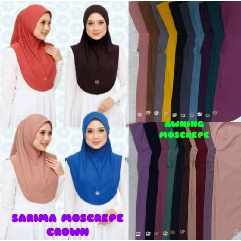 SARIMA MOSSCREPE CROWN AWNING MOSSCREPE FREE SIZE | Shopee Malaysia