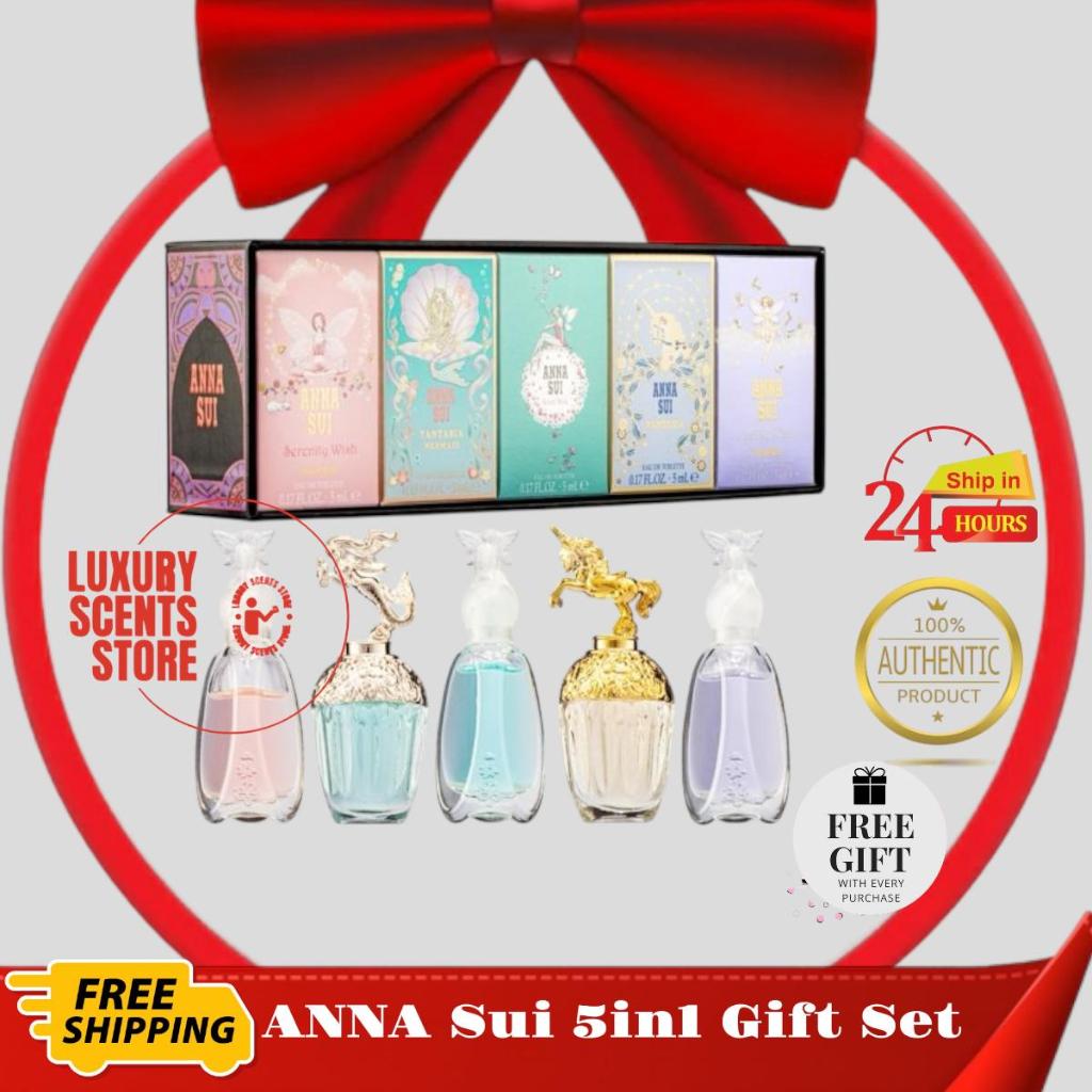💯% Anna SUi 5in1 mini Perfume Gift Set For female | Shopee Malaysia