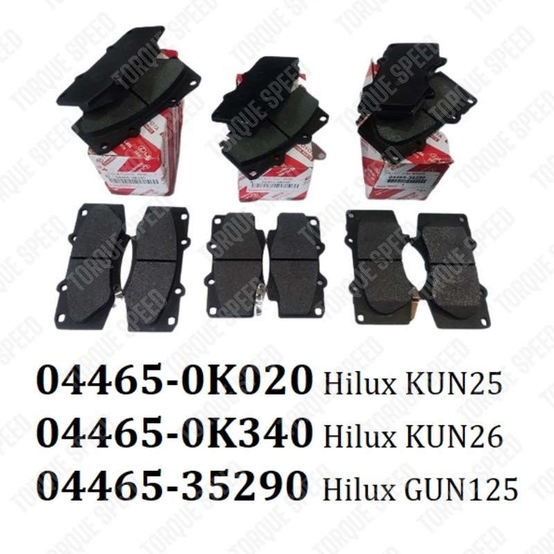 Toyota Disc Brake Pad Front 04465-0K020 0K340 35290 Hilux Vigo KUN25 ...