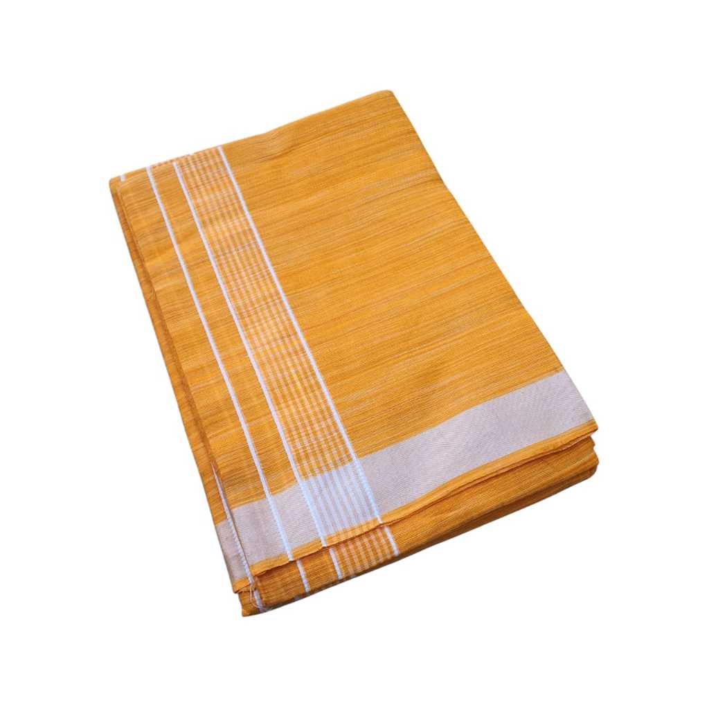8x4 Santhanam Color Sathyam Special Cotton Veshti/Dhoti with Thundu Set ...